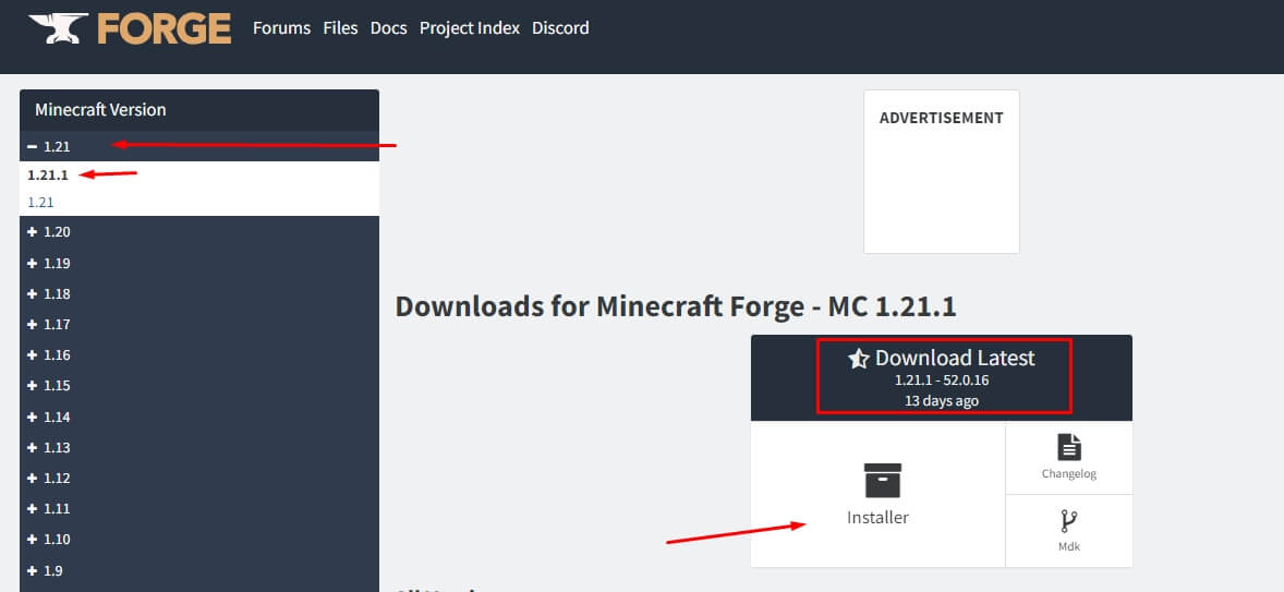 How to install Forge 2 - Layten Hosting Minecraft | Java Bedrock Forge ...